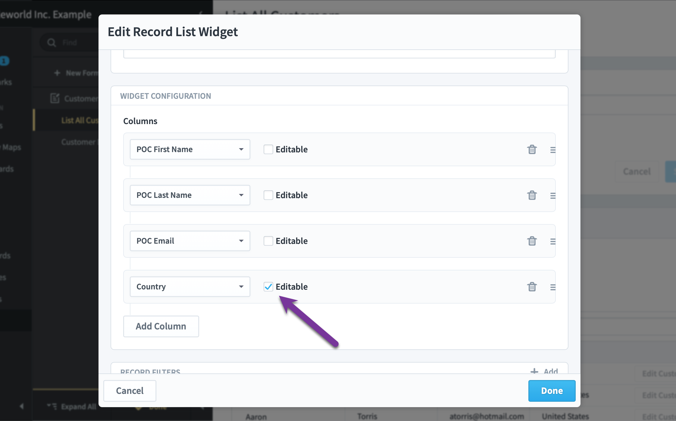 Record List Widgets – Spider Strategies Support