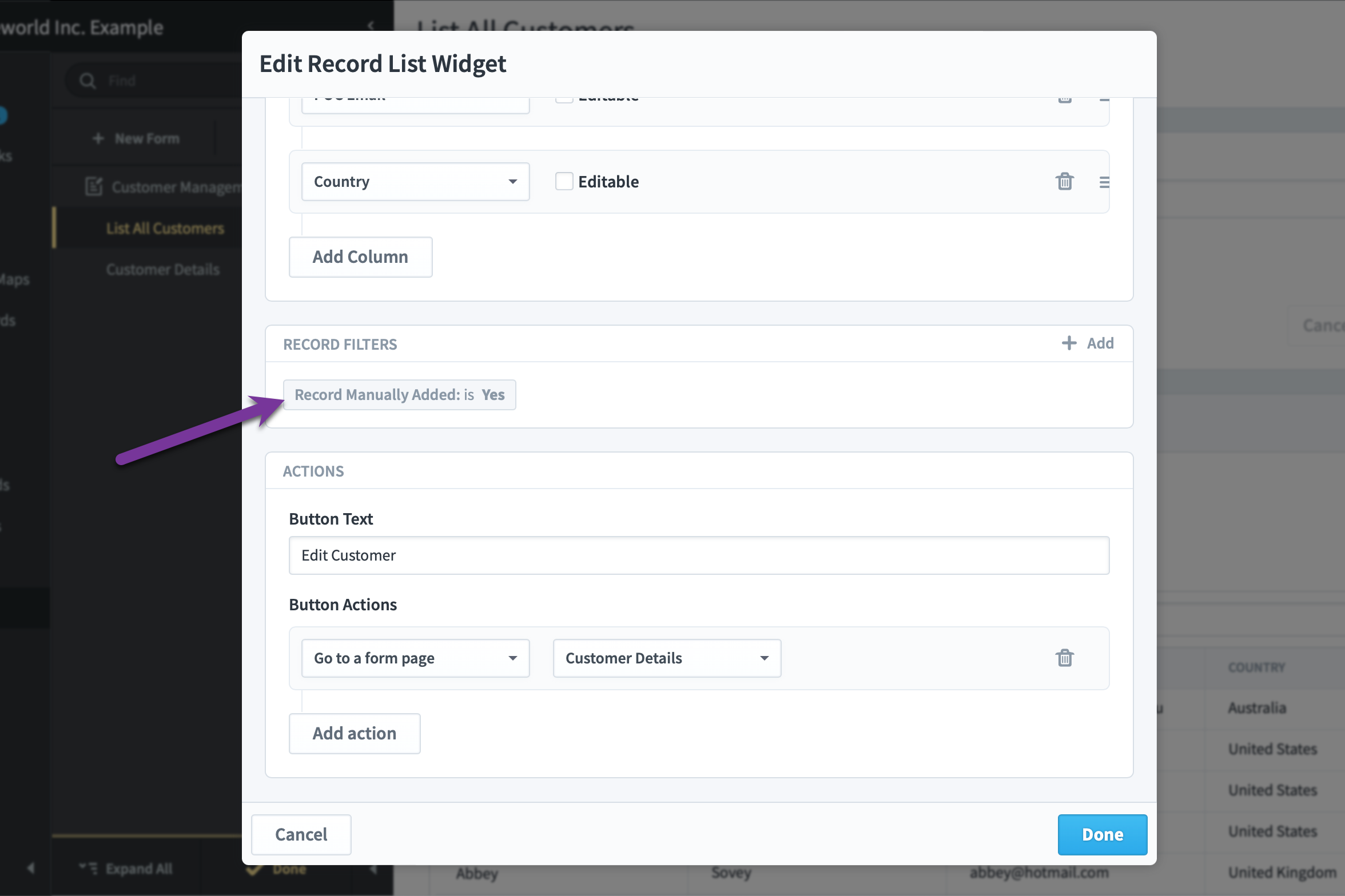 Record List Widgets – Spider Strategies Support